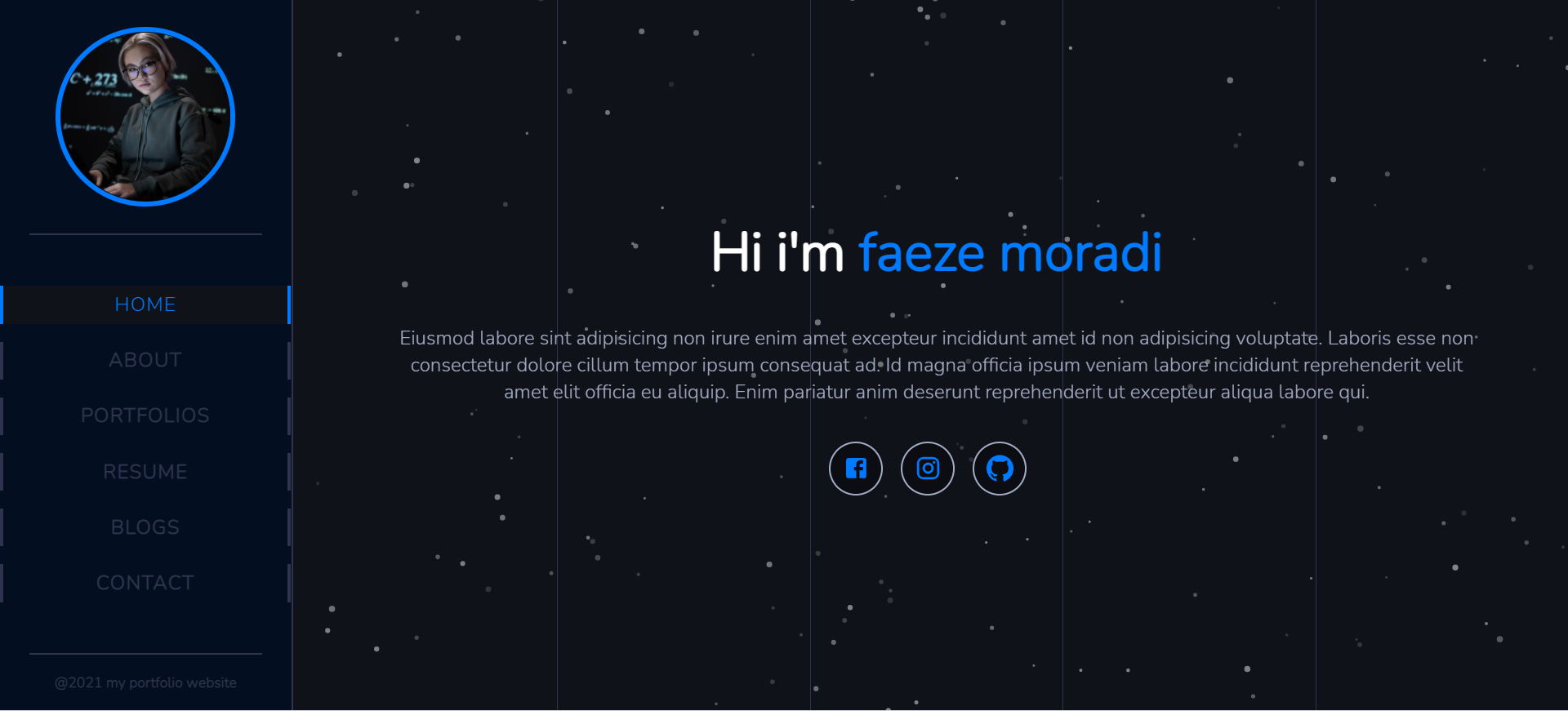 GitHub - faezemoradi8993/portfolio1: portfolio website with react js and styled components